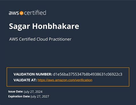 Sagar Honbhakare On Linkedin Aws Awscertified Cloudcomputing Awscloud Certification