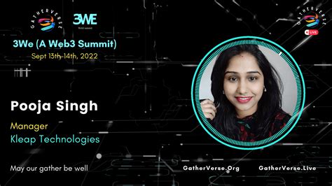 Pooja Singh Manager Kleap Technologies Gatherverse