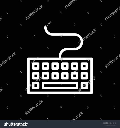 Keyboard Icon Black Background Stock Vector Royalty Free 1968643018 Shutterstock