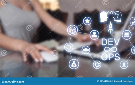 DevOps Methodology Development Operations Programming Stock Image