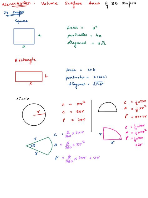 Mensuration 2 Pdf Area Geometric Shapes