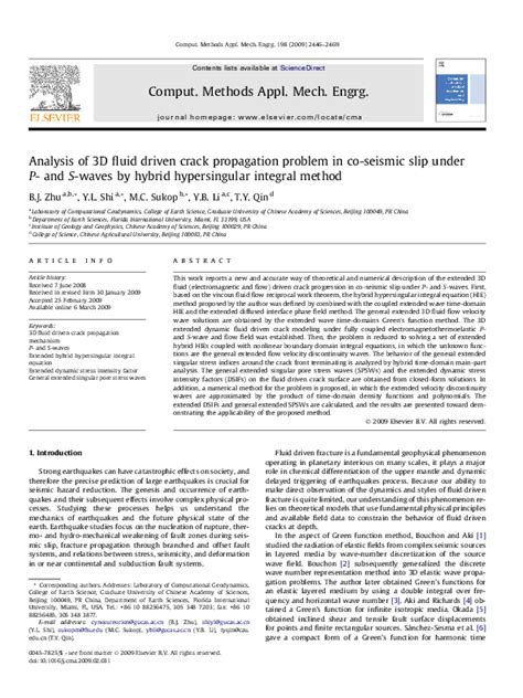 Pdf Analysis Of 3d Fluid Driven Crack Propagation Problem In Co