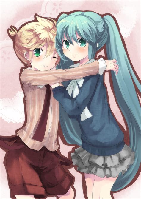 Hatsune Miku And Kagamine Len Vocaloid Drawn By Hikari No Danbooru