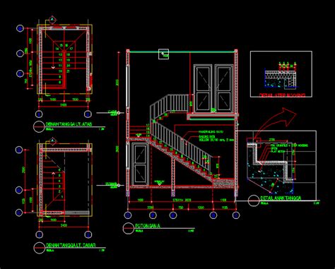 Proyecto Escalera Electrica En Dwg 512 Mb Librería Cad