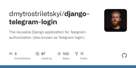 Github Dmytrostriletskyidjango Telegram Login The Reusable Django Application For Telegram