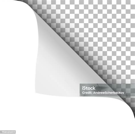 오른쪽 상단 모서리 부드러운 그림자 및 투명 한 다음 페이지와 흰색 종이의 벡터 시트 페이지 책에 대한 스톡 벡터 아트 및 기타