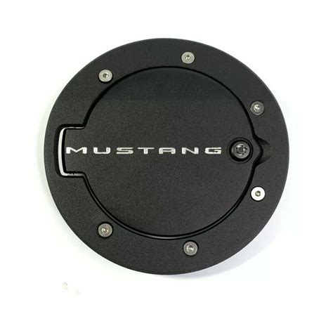 2010 14 Ford Mustang Fuel Door Lockable Black Billet Aluminum