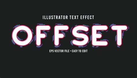 Premium Vector Offset Text Style Editable Vector Eps Text Effect