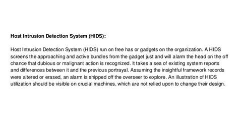 Intrusion Detection System Ids Ppt