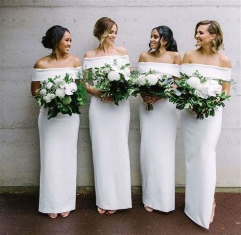 New Arrival White Long Bridesmaid Dresses For Wedding Party White