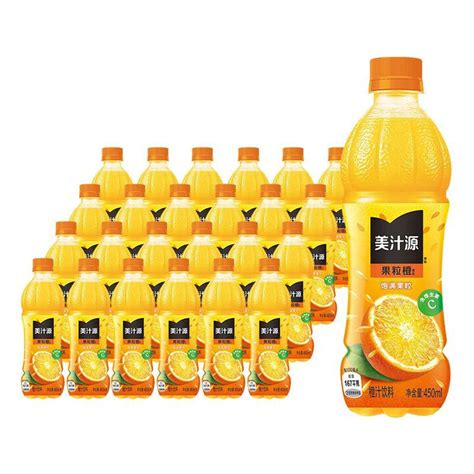 可口可乐美汁源果粒橙450ml 24瓶橙汁果味饮料果汁中瓶 美汁源果粒橙450ml 24瓶【图片 价格 品牌 报价】 京东