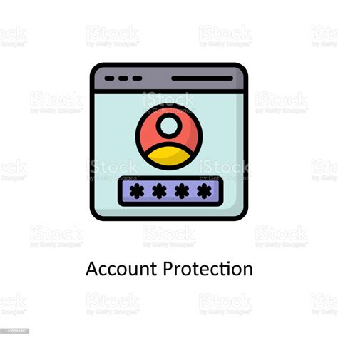계정 보호 벡터 채워진 개요 아이콘 디자인 그림입니다 흰색 배경 Eps 10 파일의 클라우드 컴퓨팅 기호 고객에 대한 스톡 벡터 아트 및 기타 이미지 Istock