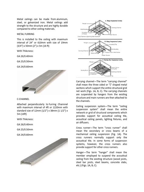 Metal Ceilings Framing Pdf Ceiling Civil Engineering