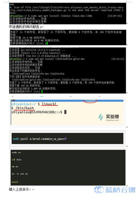 缓冲区溢出漏洞实验 蓝桥云课