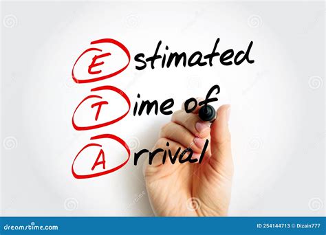 Eta Estimated Time Of Arrival Time When A Ship Vehicle Aircraft