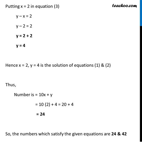 Example The Sum Of A Two Digit Number And Number Examples