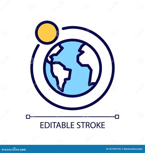 Earth And Moon Pixel Perfect Rgb Color Icon Stock Vector Illustration Of Logo Space 261953156