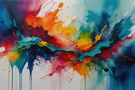 Explosive Color Symphony Premium Ai Generated Image