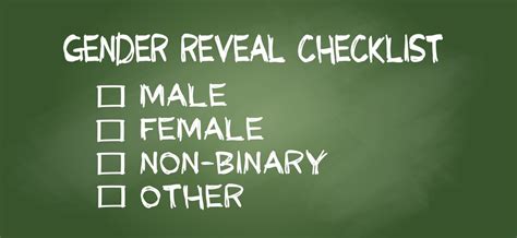 Checkboxes Fill In Gender List Male Female Vector Image