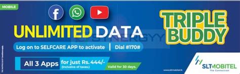 Mobitel Unlimited Data Package For Facebook Whatsapp And Youtube