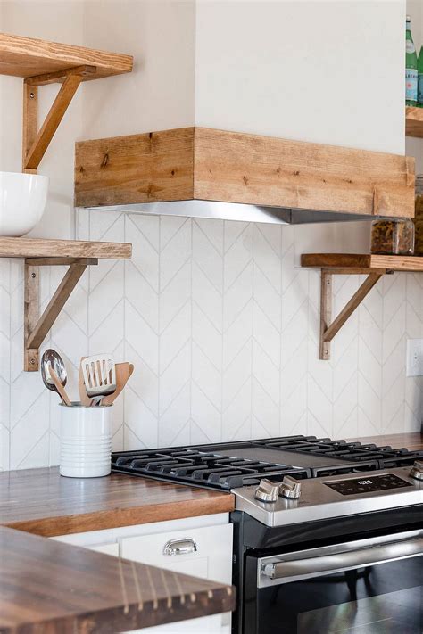 Chevron Pattern Backsplash