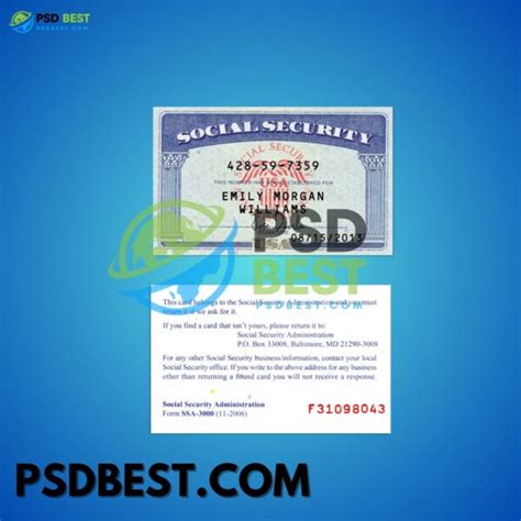 Ssn Card Psd Templates Psd Best