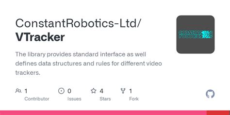 Github Constantrobotics Ltd Vtracker The Library Provides Standard Interface As Well Defines