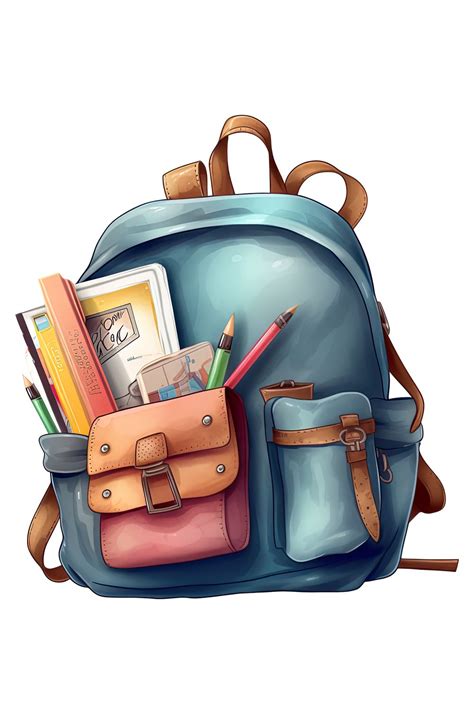 School Bag Школьный рюкзак Png Drawing Bag School Bags School Clipart