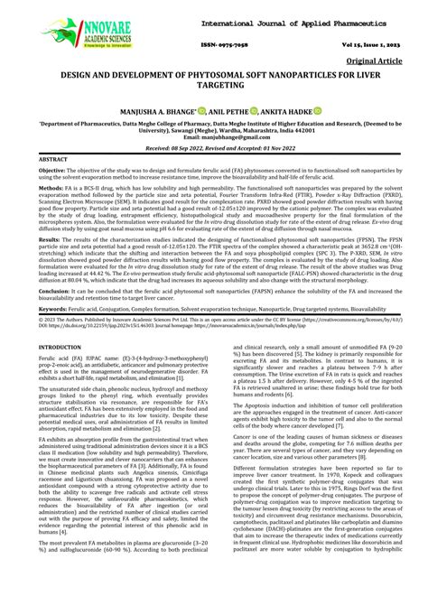 Pdf Design And Development Of Phytosomal Soft Nanoparticles For Liver