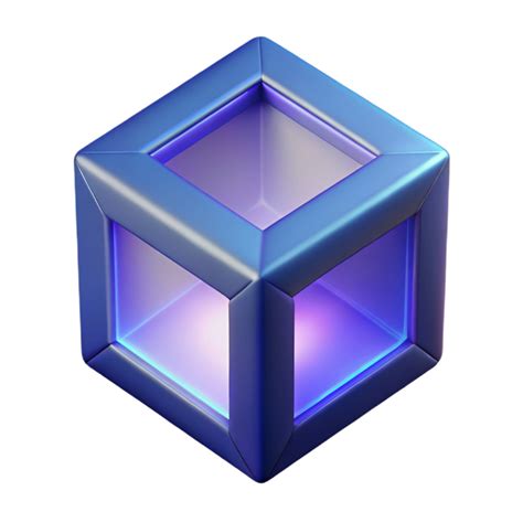 Glowing Cube 3d Render A Radiant Cube Crafted From Glowing Materials Illuminating The Digital