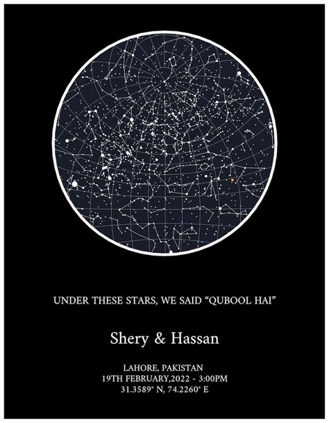 Stellar Snapshot Star Map Personalized Celestial Art For Your Cosmic