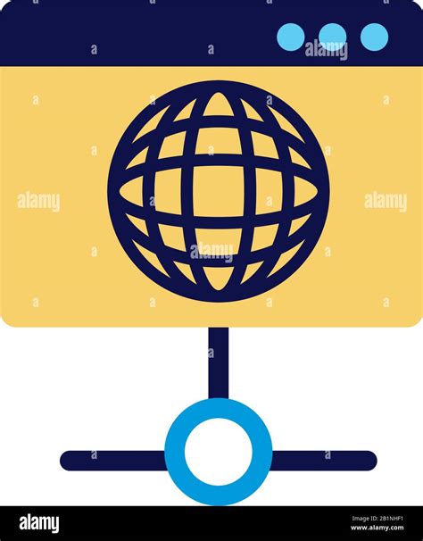 Webpage Template With Sphere Browser Lineal Color Style Stock Vector Image And Art Alamy