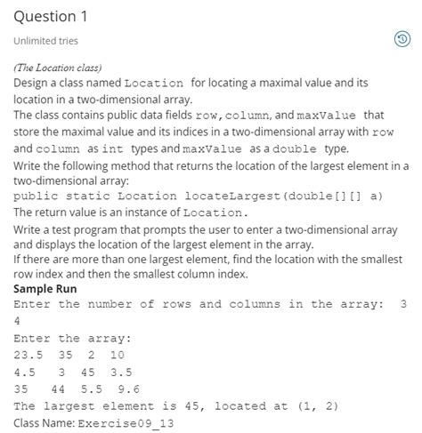 Solved The Location Class Design A Class Named Location