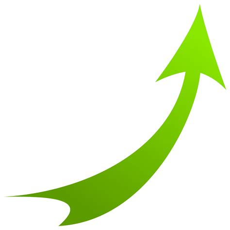 Green Upward Arrow Graphic Png Image
