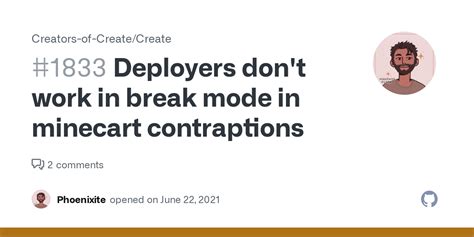Deployers Dont Work In Break Mode In Minecart Contraptions · Issue 1833 · Creators Of Create
