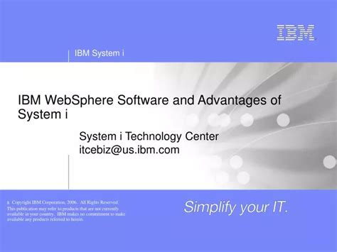 PPT IBM WebSphere Software And Advantages Of System I PowerPoint Presentation ID