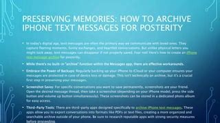 Preserving Memories How To Archive IPhone Text Messages For Posterity PPTX Smartphones