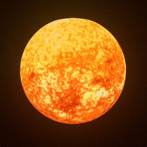 Animated Sun Model 3d Model In Planets 3dexport