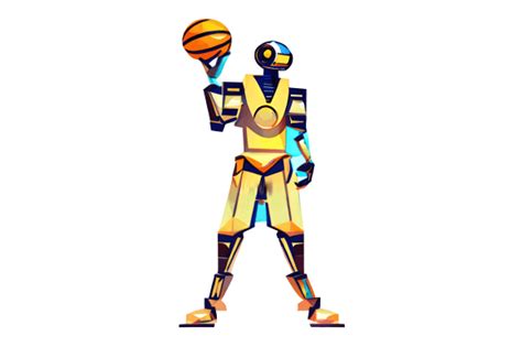 Robot Basketball Player Svg Cut File By Creative Fabrica Crafts · Creative Fabrica