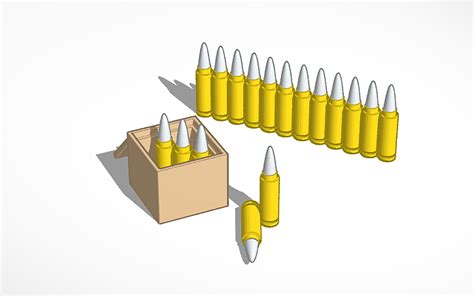 3d Design Sniper Ammo Tinkercad