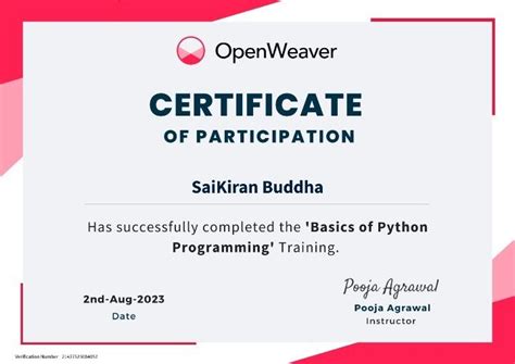 Saikiran Buddha On Linkedin Python Programming Freecertification