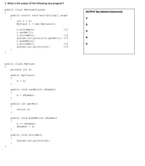 Solved What Is The Output Of The Following Java Program Chegg