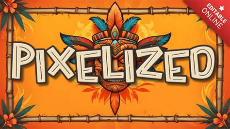 Pixelized Tiki Font Text Effect Generator