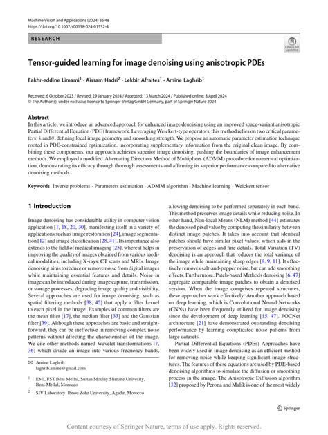 Tensor Guided Learning For Image Denoising Using Anisotropic Pdes Request Pdf