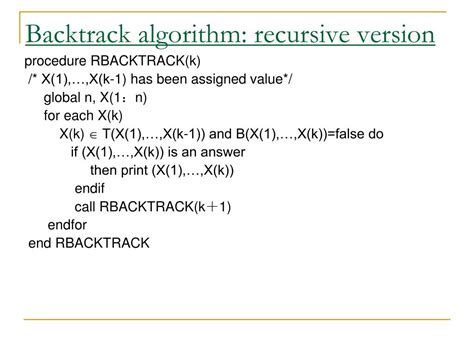Ppt 回溯 Backtracking Powerpoint Presentation Free Download Id5729699