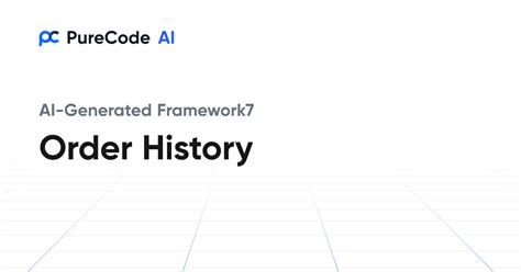 Build Great Framework7 Order History Components Faster Using Ai Tools