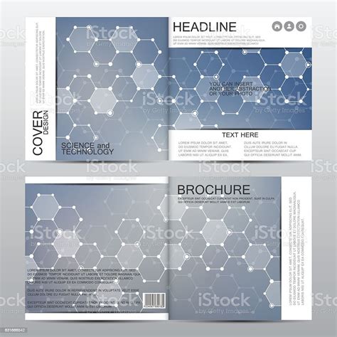 사각형 브로셔 템플릿 추상 벡터 배경입니다 의료 및 화학 적 개념 0명에 대한 스톡 벡터 아트 및 기타 이미지 0명 과학 기하 도형 Istock