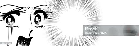 70년대 쇼조 만화를 두려워하는 아름다운 검은 머리와 창백한 얼굴 소녀의 일러스트 만화 스타일에 대한 스톡 벡터 아트 및 기타 이미지 만화 스타일 여자 쇼크 Istock