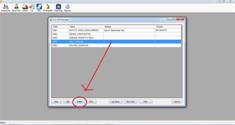 Delete Statement Using Visual Basic Application For Managing Payroll System Module