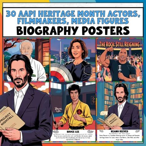 Aapi Actors Filmmakers And Media Figures Bundle Asian American Pacific Islander
